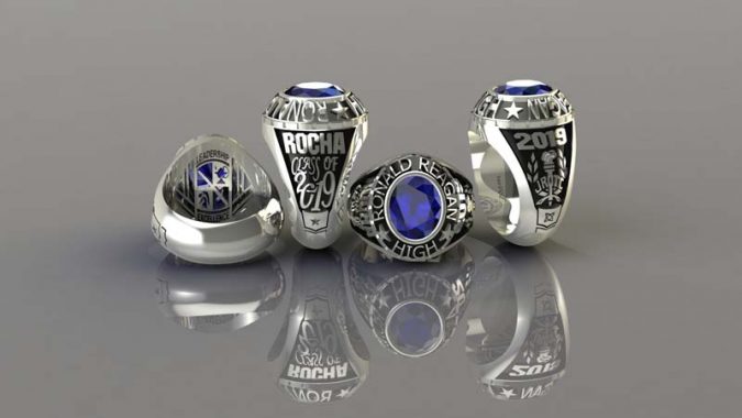In-house custom class ring design - A Moses Jewelers specialty. - Moses ...